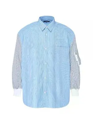 Comme Des Garçons Stripe-print Zip-pocket Shirt