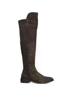 JULIE DEE Suede Over-the-knee Boots - Brown