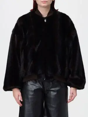 MAISON MARGIELA Faux Fur Bomber Jacket - Brown