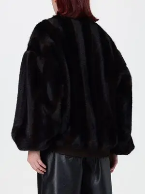 MAISON MARGIELA Faux Fur Bomber Jacket - Brown