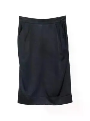 LANVIN 2006s Zip-up Ruched Skirt