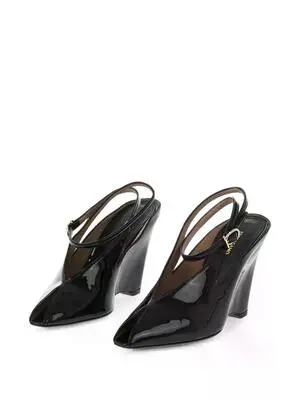 FERRAGAMO Leather Wedge Sandals