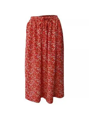 GANNI Floral-print Silk Skirt