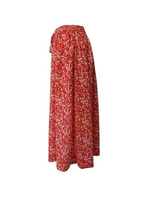 GANNI Floral-print Silk Skirt