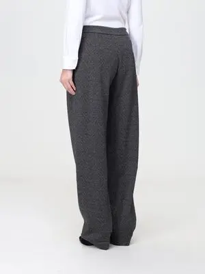 Emporio Armani Chevron Cotton-blend Wide-leg Trousers