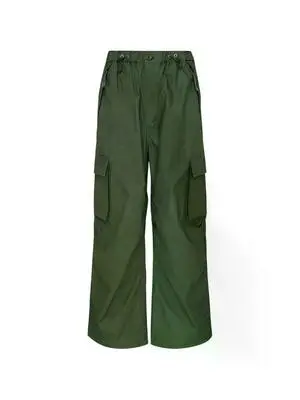 Comme Des Garçons Ripstop-texture Drawstring Cargo Pants - Green