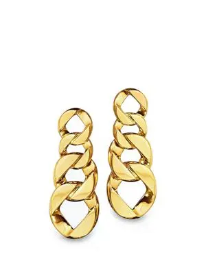 Verdura Curb-link Pendant Earrings In 18k Yellow - Gold