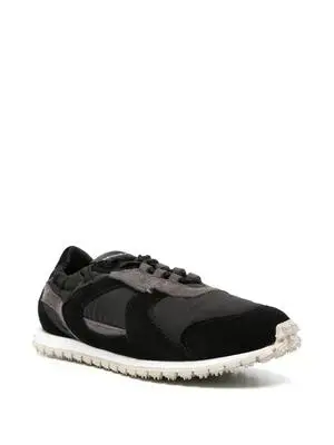 Emporio Armani Suede Panelled Sneakers - Black