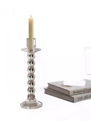 ENZO DE GASPERI Beaded-stem Candle Holder