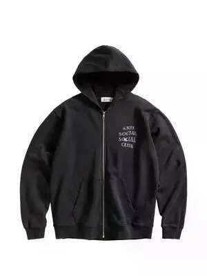 ANTI SOCIAL SOCIAL CLUB Embellished Zip-up Hoodie - Black