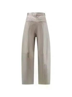ALYSI Wide-leg Leather Trousers