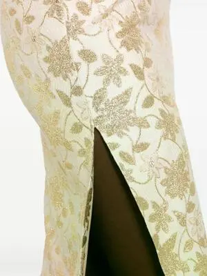 Saint Laurent Brocade Midi Skirt