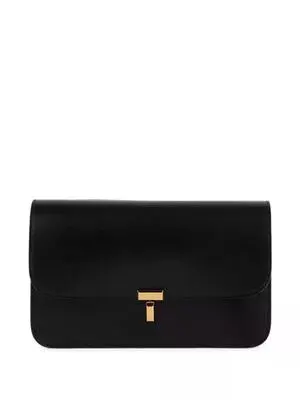 TOTEME T-lock Leather Crossbody - Black