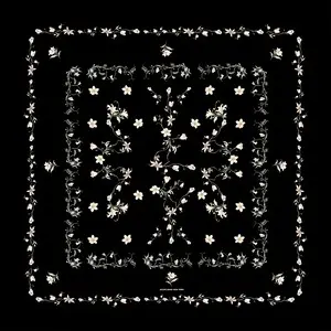 JESSIE ZHAO NEW YORK Starlit Bloom Double Sided Silk Scarf