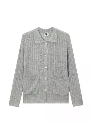 B+AB Ribbed-knit Cardigan - Grey
