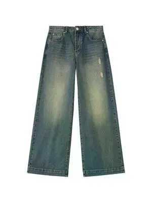 B+AB Distressed Wide-leg Jeans - Blue