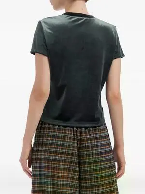 TOUT A COUP Velvet-effect T-shirt