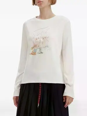 TOUT A COUP Graphic-print Long-sleeve T-shirt
