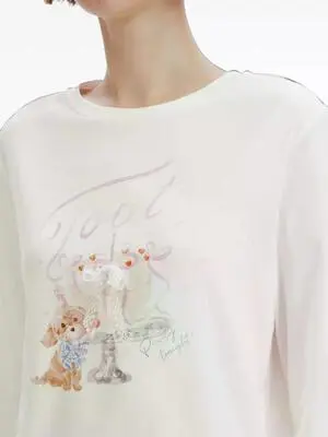 TOUT A COUP Graphic-print Long-sleeve T-shirt