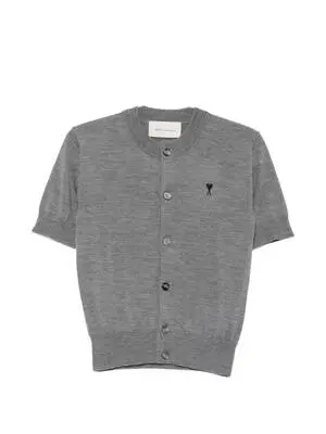 AMI Paris De Coeur Short-sleeve Cardigan