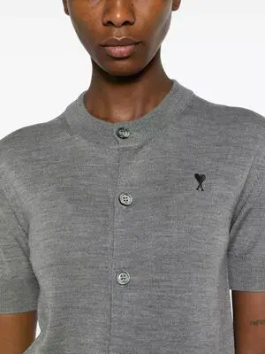 AMI Paris De Coeur Short-sleeve Cardigan