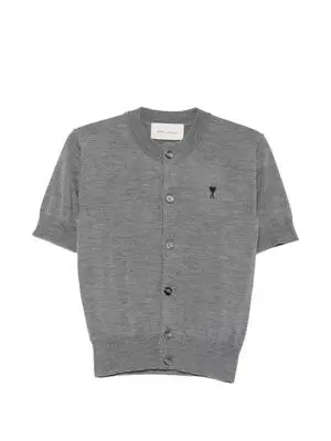 AMI Paris De Coeur Short-sleeve Cardigan