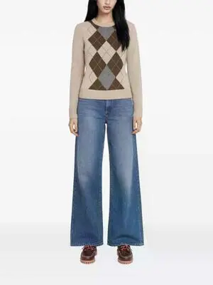 Max Mara Argyle Wool And Cashmere Sweater