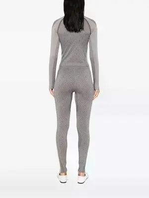 Casablanca Monogram Print Half-zip Top