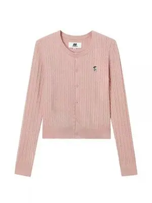 CHOCOOLATE Cable Knit Cardigan And Tank Top Set