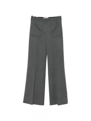 Victoria Beckham Alina Patch-pocket Wide-leg Trousers - Grey