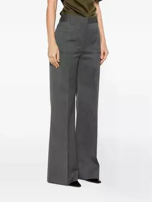Victoria Beckham Alina Patch-pocket Wide-leg Trousers - Grey