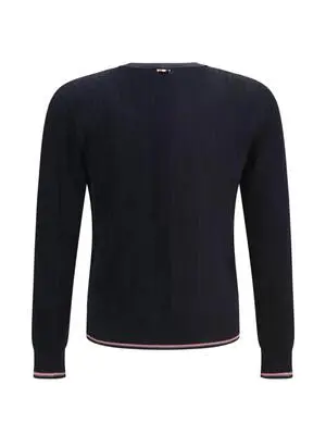 Thom Browne Rib-stitch V-neck Wool Cardigan