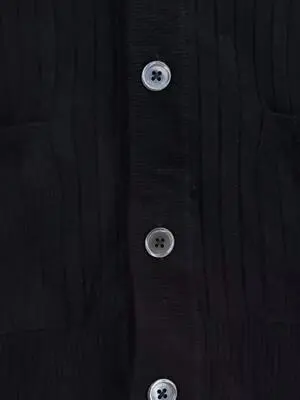 Thom Browne Rib-stitch V-neck Wool Cardigan