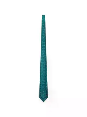 Kiton Geometric-print Silk Tie