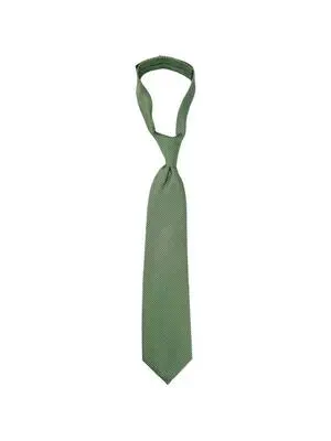 DOUBLET Textured Finish Pointed-tip Tie - Green