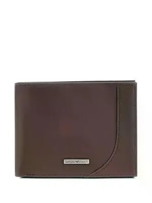 Emporio Armani Logo-plaque Bifold Wallet - Brown