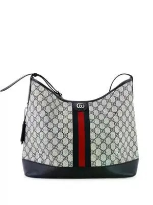 Gucci Ophidia Open Bucket Bag Gg Coated Canvas With Leather