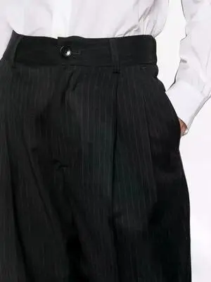 NICHOLSON & NICHOLSON Pinstripe Pleated Tailored Trousers