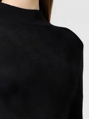 Philipp Plein Long Sleeve Mock Neck Dress