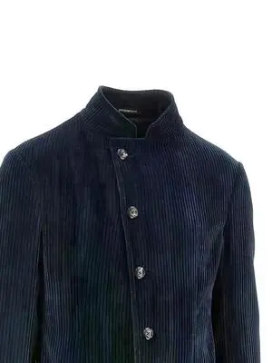 Emporio Armani Corduroy Mandarin-collar Jacket