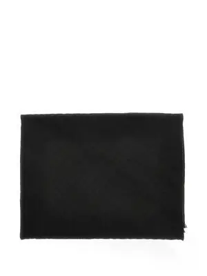 Emporio Armani Diagonal-weave Fringed Scarf
