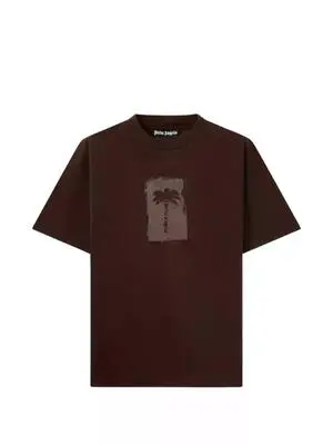 Palm Angels Brushed Palm Tree T-shirt - Brown