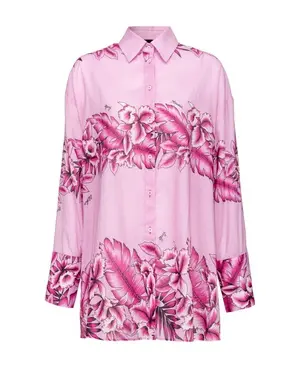 Pinko Floral-print Cotton Shirt
