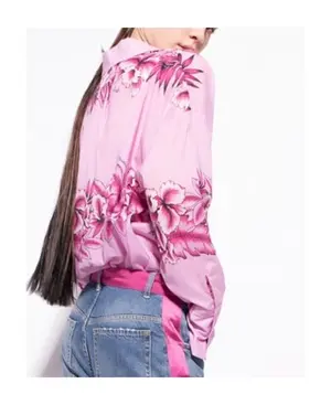 Pinko Floral-print Cotton Shirt