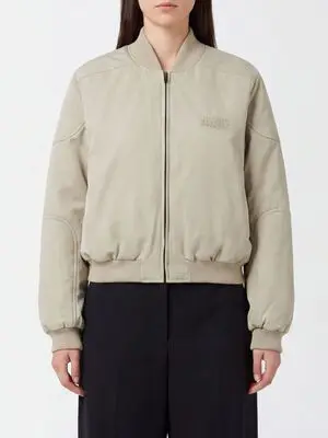 MAISON MARGIELA Cropped Cotton Twill Bomber Jacket With Logo