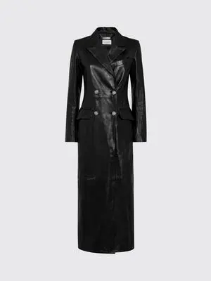 Philipp Plein Double Breasted Leather Coat