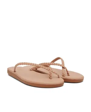 ANCIENT GREEK SANDALS Braided-strap Flip Flops