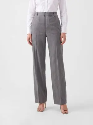 MAISON MARGIELA Wide Leg Virgin Wool Tailored Trousers
