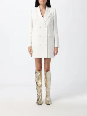Elisabetta Franchi Double-breasted Blazer Dress - Ivory
