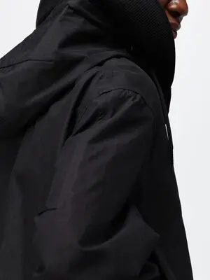 DUNO Technical Fabric Trench Coat - Black
